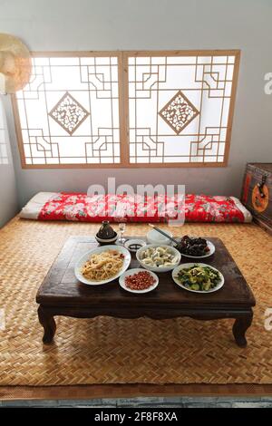 Traditional Chinese style furniture - kang table, in Chinese rural ...