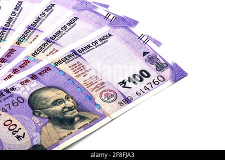 Indian 100 rupee paper currency new note front and back side design ...