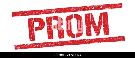 PROM red grungy rectangle stamp sign Stock Photo - Alamy