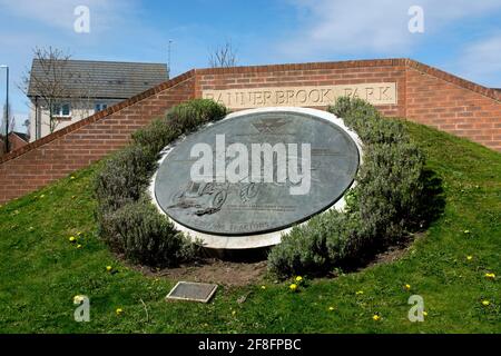 Massey Ferguson factory memorial plaque detail, Bannerbrook Park, Tile ...