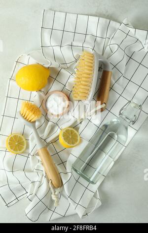 lemon and baking soda on the table Stock Photo - Alamy