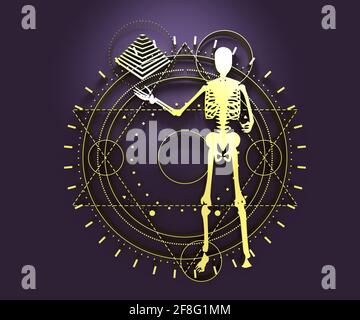 Mystical pyramid - 3D render Stock Photo - Alamy