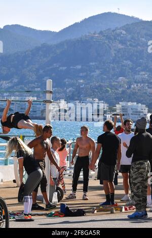 Cannes, France, April 13, 2021. Illustration of the French Riviera ...