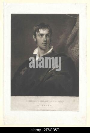 The 4th Earl of Aberdeen George Hamilton Gordon (1784-1860). Portrait ...