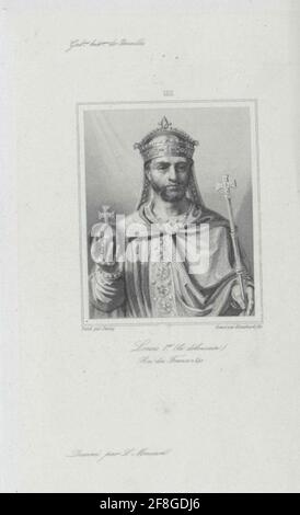 Ludwig I, the religious, Roman emperor Stock Photo - Alamy