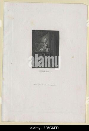 DENIS DIDEROT (1713-1784) French philosopher in 1766 from a drawing by ...