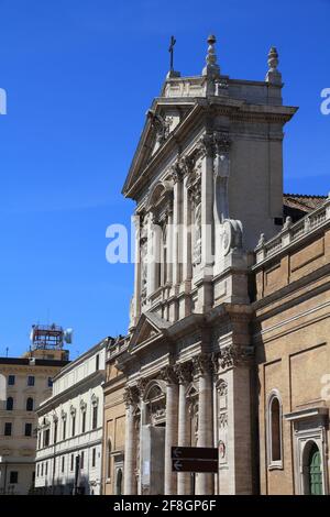 Quirinal Hill architecture in Rome. Church of Saint Susanna in Rome ...