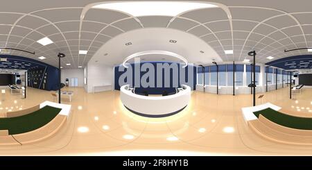 spherical panorama of the interior, 3D illustration, cg render Stock ...