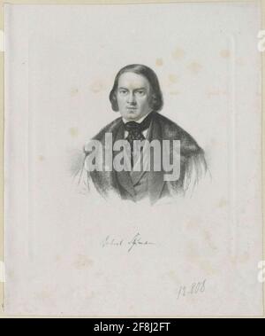 German composer, pianist, and music critic Robert Schumann, painting ...