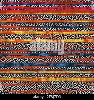 Seamless animal inspired ethnic stripe line design Stock Photo - Alamy