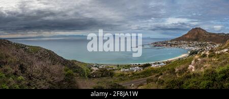 Aerial View of False Bay Coastline in Cape Town - South Africa Stock ...