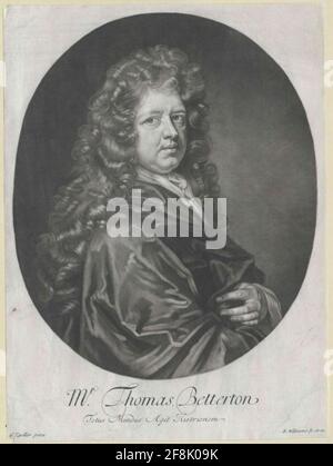 . 17th century English actor Thomas Betterton in a scene from William ...