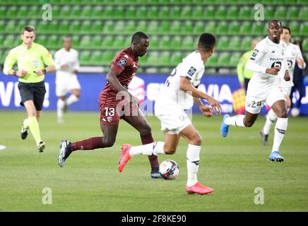 Lamine Gueye of FC Metz during the French championship Ligue 1 football ...