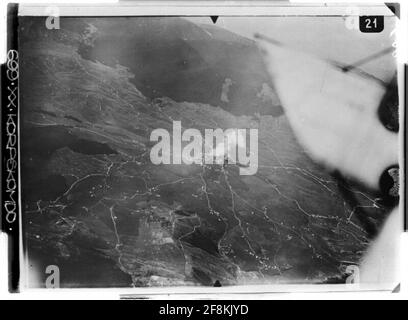 Asiago Aerial photograph; Dolomite front, Trentino, Veneto ...