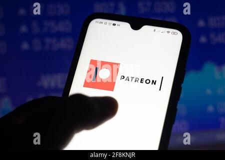 Brazil. 14th Apr, 2021. In this photo illustration, the Moderna logo ...