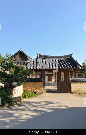 Hahoe traditional Folk Village in Andong South Korea, UNESCO site, on ...