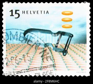 SWITZERLAND - CIRCA 2003: stamp printed by Switzerland, shows Valeriana ...