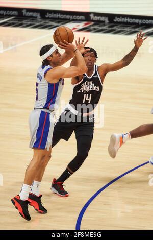 Detroit Pistons guard Frank Jackson plays during an NBA basketball game ...