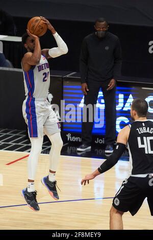 Detroit Pistons forward Josh Jackson (20) shoots against the Atlanta ...