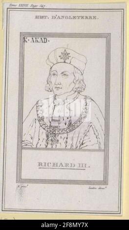 Richard III of England (1452-1485). King of England and Lord of Ireland ...