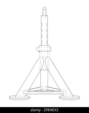 Axle stand isolated. Vector Stock Vector Image & Art - Alamy