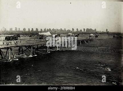 Volatile column bridge at Stryj Stock Photo - Alamy
