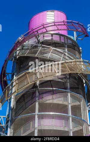 The vertical pier named the Redcar Beacon on Redcar seafront,England,UK ...