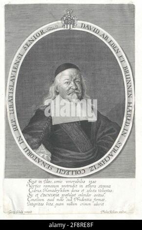 Eben and fountain, David of Stock Photo - Alamy