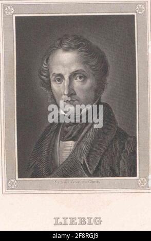 German chemist Justus von Liebig's (1803-1873) laboratory at University ...
