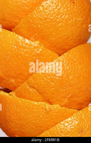 orange (Citrus sinensis), squashed orange peels Stock Photo - Alamy