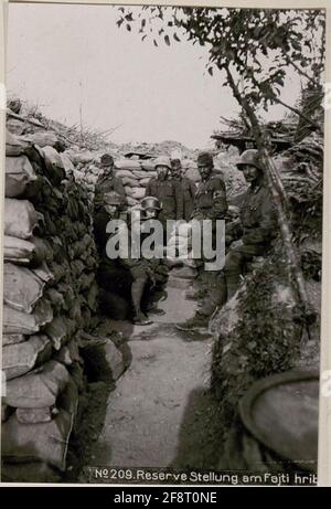 A military position at Fajti Hrib on March 1, 1918, on the Piave Front ...