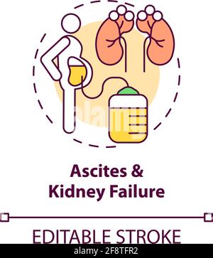 Ascites and kidney failure concept icon Stock Vector Image & Art - Alamy