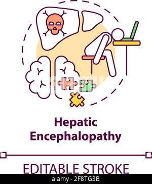 Hepatic encephalopathy concept icon Stock Vector Image & Art - Alamy