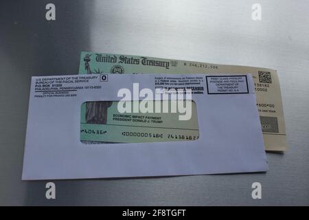 United States Treasury Check. Economic Impact Payment check #2 for $600 ...