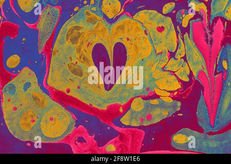 Abstract creative marbling pattern with love concept for fabric, design ...
