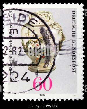 MOSCOW, RUSSIA - OCTOBER 5, 2019: Postage stamp printed in Ajman ...