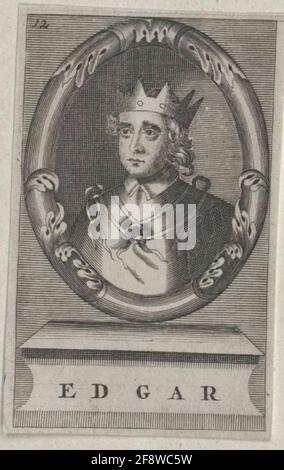 KING EDGAR THE PEACEFUL (c 943-975) English king as shown in the New ...