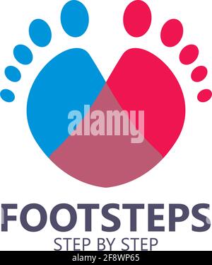 Footsteps logo icon design Stock Vector Image & Art - Alamy