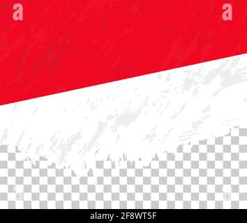 Red vertical background with Indonesian flag and copy space for text ...