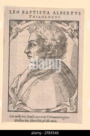 A 15th-century portrait of Leon Battista Alberti, created by the artist ...