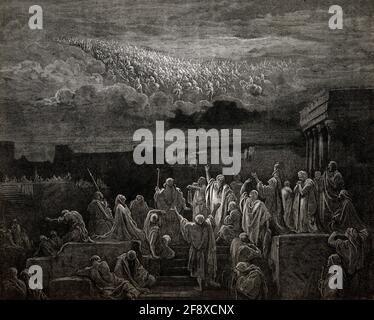 The Army Appears in the Heavens by Gustave Dore Stock Photo - Alamy