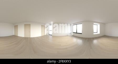 spherical panorama of the interior, 3D illustration Stock Photo - Alamy