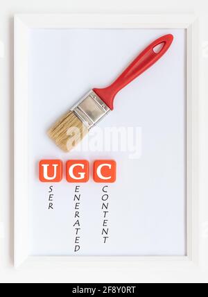 UGC user generated content symbol. Concept words UGC user generated ...