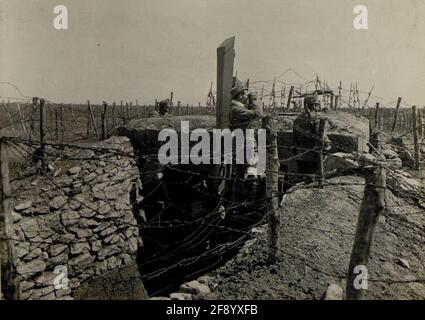 Concrete advanced machine gun position. Bridgehead Sosnow Stock Photo ...
