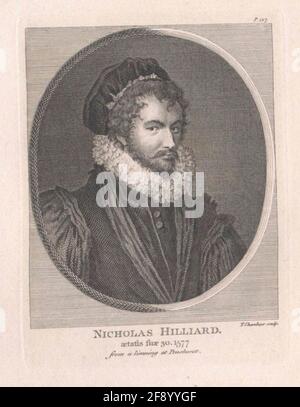 A portrait by Nicholas Hilliard, an English painter known for his ...