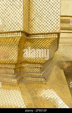 Ornate gold work at temple of Wat Suhat, built in 13th century ...