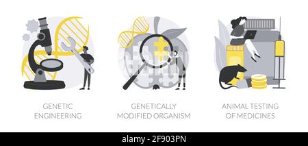 Animal testing of medicines abstract concept vector illustration Stock ...