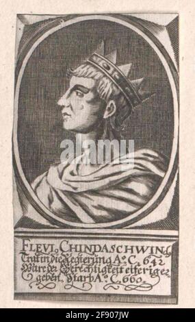 Chindaswinth, King of the Westgoten Stock Photo - Alamy