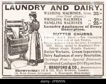 Vintage Victorian magazine advert for laundry starch from 1901. Pre ...