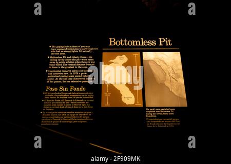 Bottomless Pit, actually 140 feet deep, along Big Room Trail deep ...